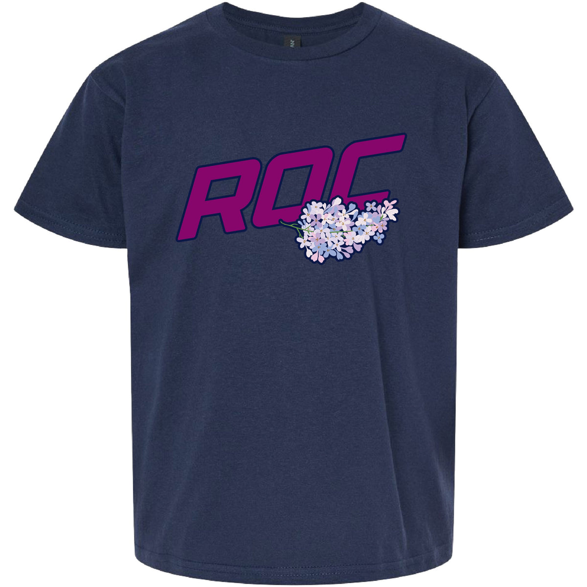 Rochester Red Wings ROC the Lilac Youth Navy T-Shirt – Rochester Red ...